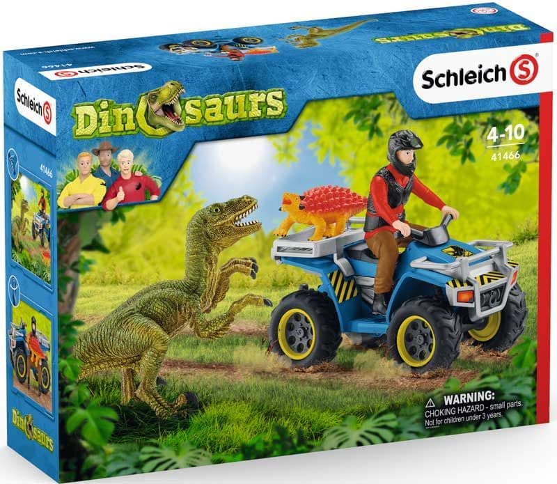 Schleich Dinosaurs Quad escape from velociraptor playset